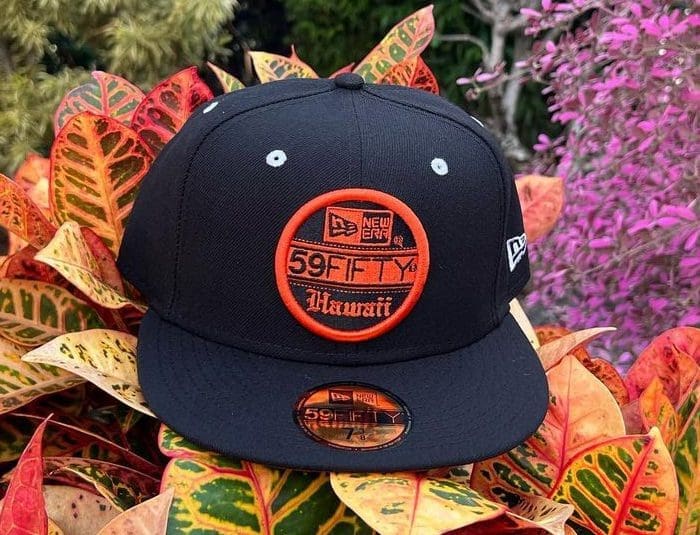 Hawaii Flagship Black Orange 59Fifty Fitted Hat by 808allday x New Era ...