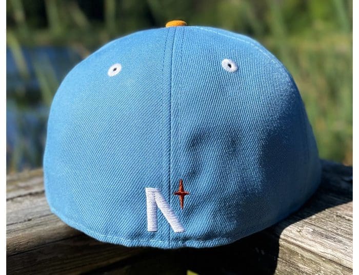 Lake Paddles Sky Blue Burnt Orange 59Fifty Fitted Hat by Noble North x ...