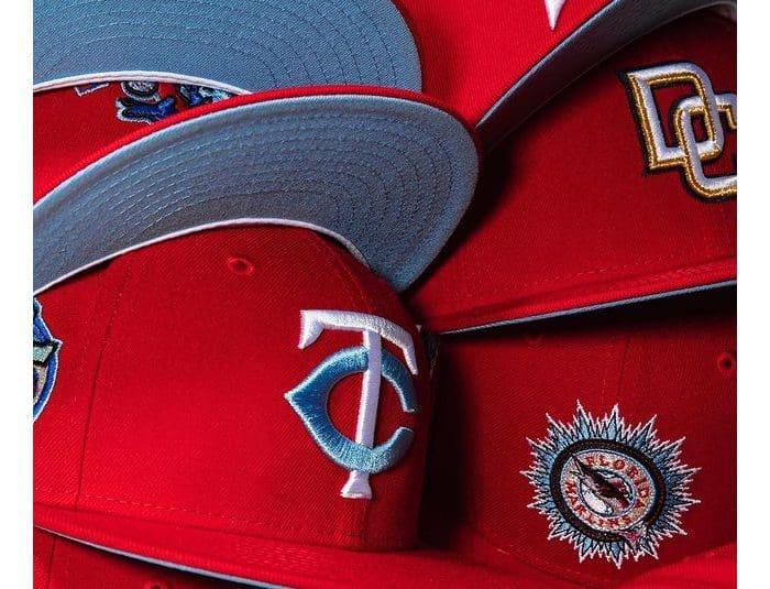 MLB Red Icy Bottom Rotations 59Fifty Fitted Hat Collection by MLB x New ...