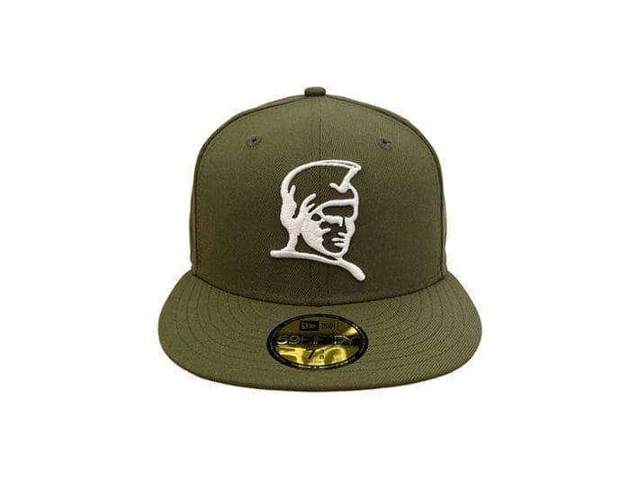 Kamehameha Olive White 59Fifty Fitted Hat by Fitted Hawaii x New Era ...