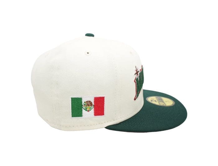 Seattle Mariners Marineros Chrome White Dark Green 59Fifty Fitted Hat ...