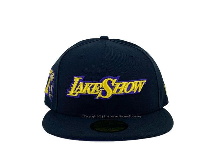 Los Angeles Lakers 17x Lakeshow Black 59Fifty Fitted Hat by NBA x New ...