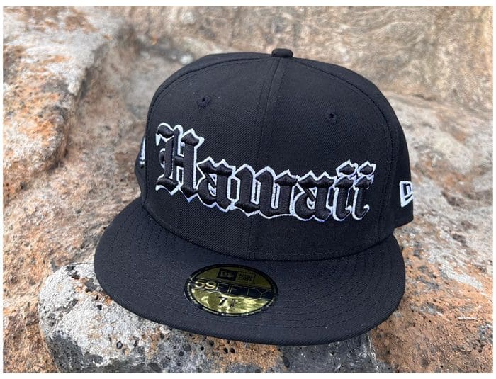 Hawaii Aloha State Black 59Fifty Fitted Hat by 808allday x New Era ...