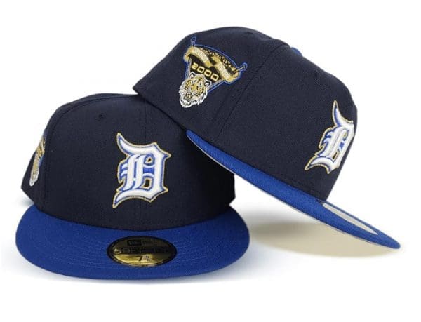 Detroit Tigers 2000 Tiger Side Patch Navy Blue 59Fifty Fitted Hat by ...