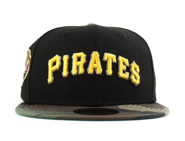 Pittsburgh Pirates Roberto Clemente Black Woodland Camo 59Fifty Fitted ...
