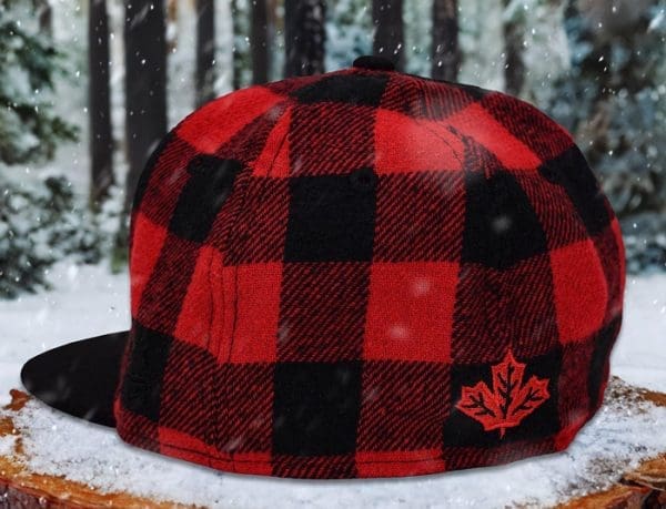 Beaverjax Double Axes Red Buffalo Plaid Black 59Fifty Fitted Hat by ...