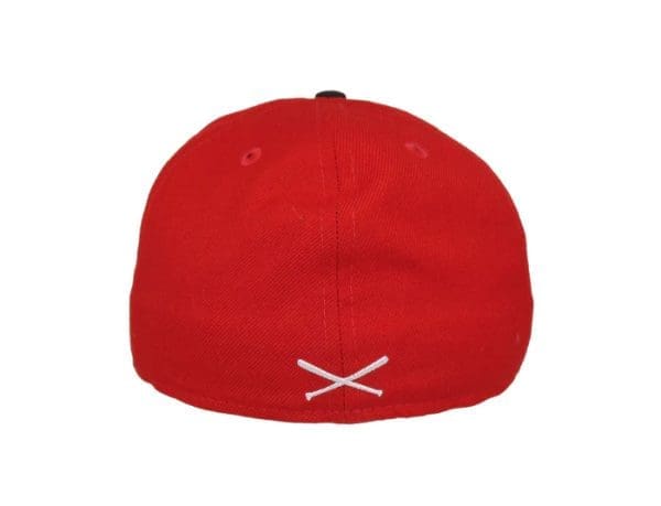 Crossed Bats Logo Black Red 59Fifty Fitted Hat by JustFitteds x New Era ...