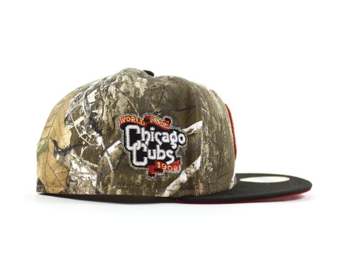 Chicago Cubs 1908 World Series Realtree Camo Black 59Fifty Fitted Hat ...