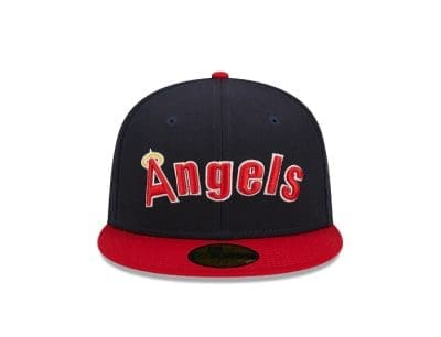 California Angels Script Navy Red 59Fifty Fitted Hat by MLB x New Era ...