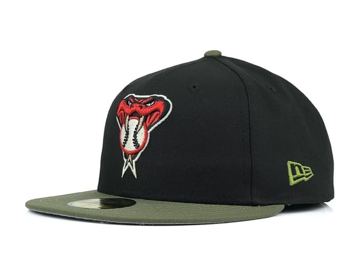 Arizona Diamondbacks Inaugural Season Black Olive 59Fifty Fitted Hat by ...