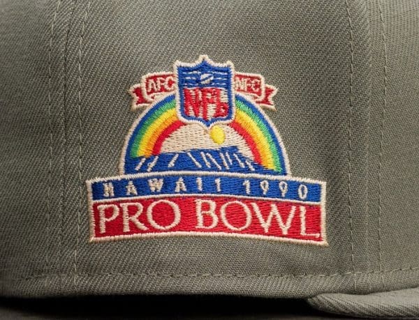 Las Vegas Raiders Hawaii 1990 Pro Bowl Army Green 59Fifty Fitted Hat by ...