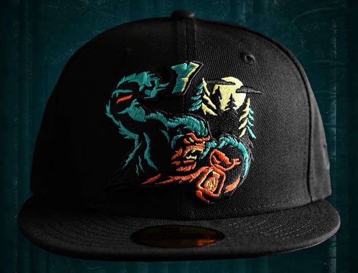 Sasquatch Black Aqua 59Fifty Fitted Hat by Noble North x New Era ...