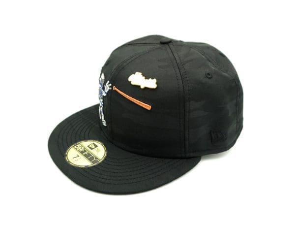 Moonwalker Bat Flip Black Camo 59fifty Fitted Hat by The Capologists x ...