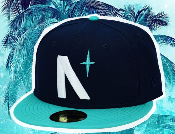 North Star Oceanside Blue Teal 59Fifty Fitted Hat by Noble North x New ...
