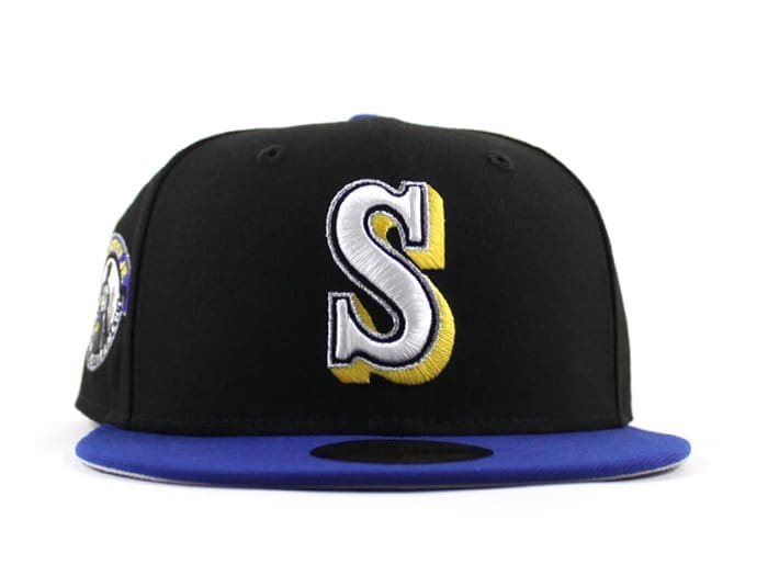 Seattle Mariners Ken Griffey Jr. Black Royal Blue 59Fifty Fitted Hat by ...