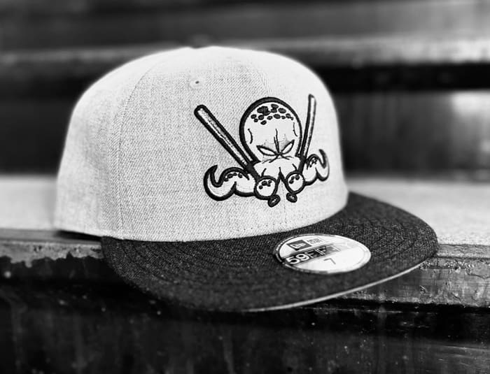 Monochrome OctoSlugger 59Fifty Fitted Hat by Dionic x New Era ...